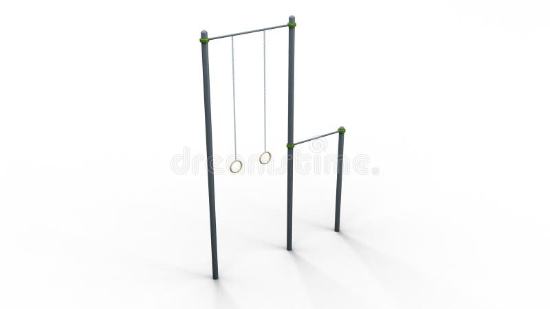 Calisthenics Parallel Bars 3d Illustration Render Stock Illustration ...