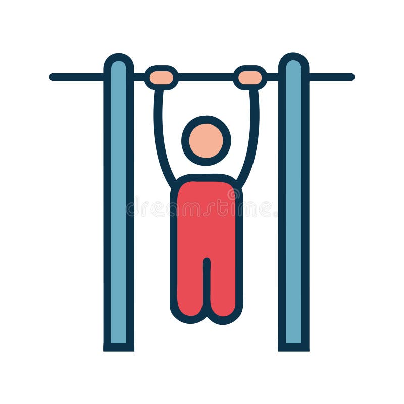 Calisthenics Pull Up Bar Icon Stock Illustration - Illustration of ...