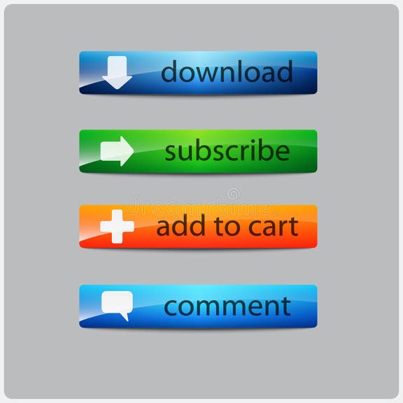 Call Action Glow Button stock vector. Illustration of symbol - 47574597