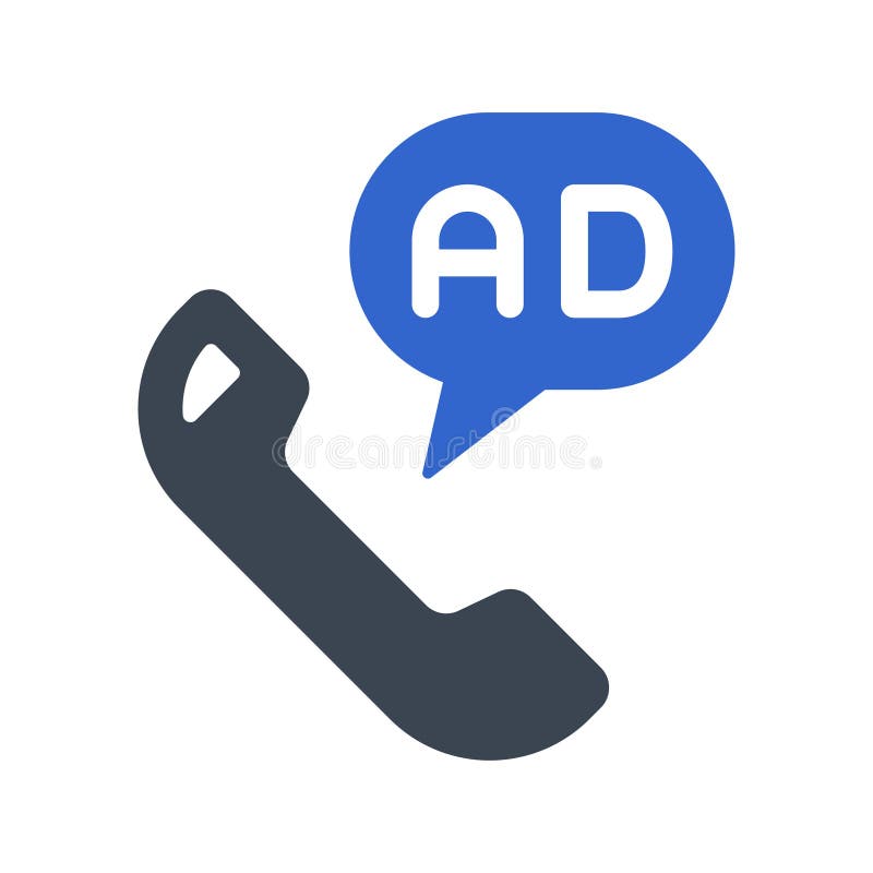 Call advertisement icon stock vector. Illustration of advertisement ...