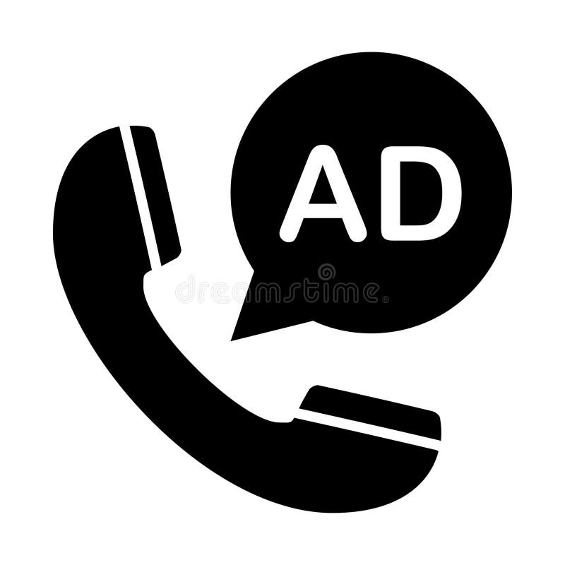 Call Advertisement Icon stock vector. Illustration of telephone - 308135010
