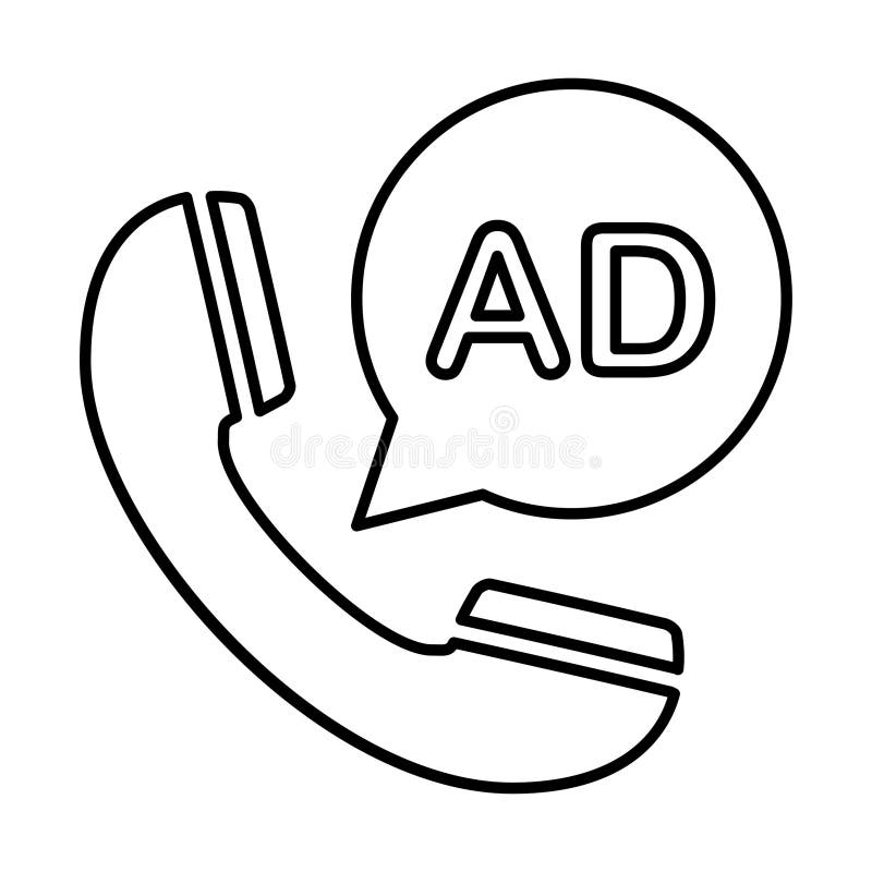 Call Advertisement Icon Line Vector Graphics Stock Vector ...