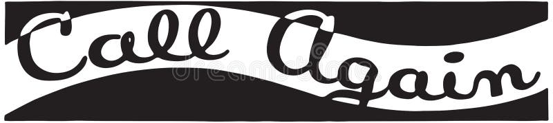Call Again stock illustration. Illustration of fifties - 141926525