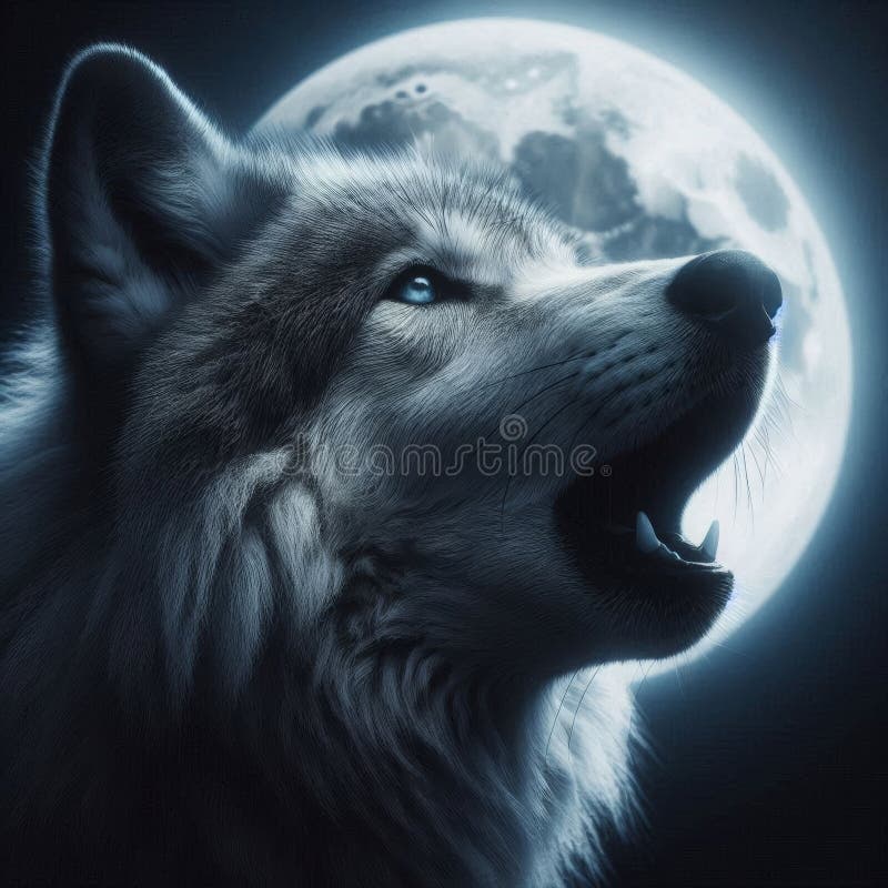 The Call of the Alpha stock illustration. Illustration of nocturnal ...