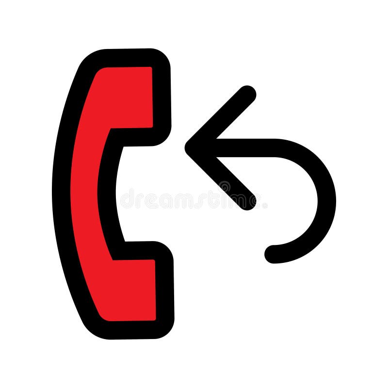Call Back Icon Line Isolated on White Background. Black Flat Thin Icon ...