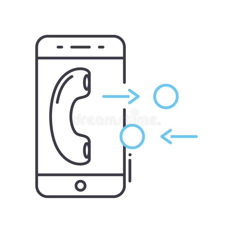 Call Back Line Icon, Outline Symbol, Vector Illustration, Concept Sign ...
