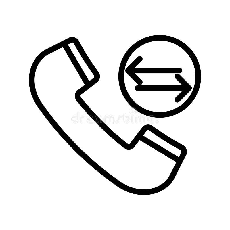 Call Back Linear Logo Mark in Black and White Stock Vector ...