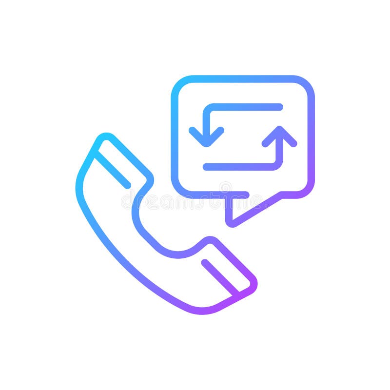 Call Back Option Gradient Linear Vector Icon Stock Vector ...