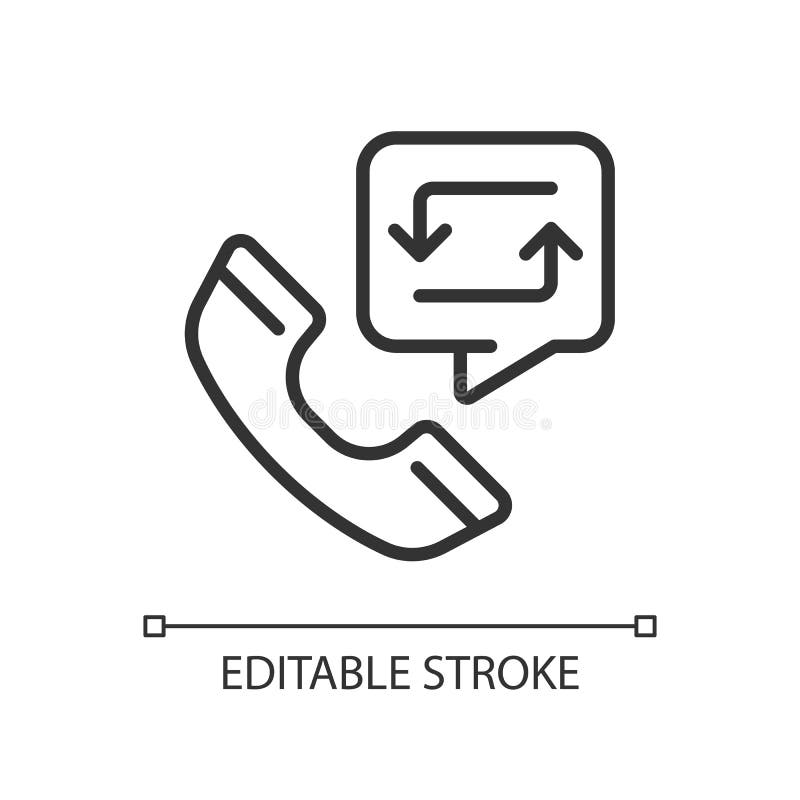 Call Back Option Gradient Linear Vector Icon Stock Vector ...