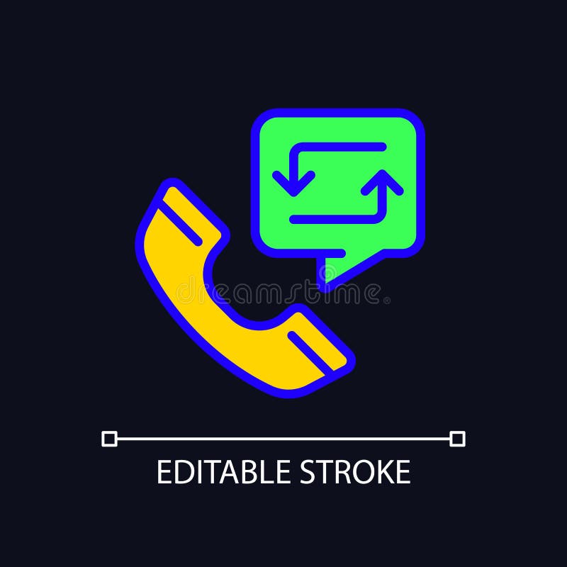 Call Back Option Black Glyph Icon Stock Vector - Illustration of ...