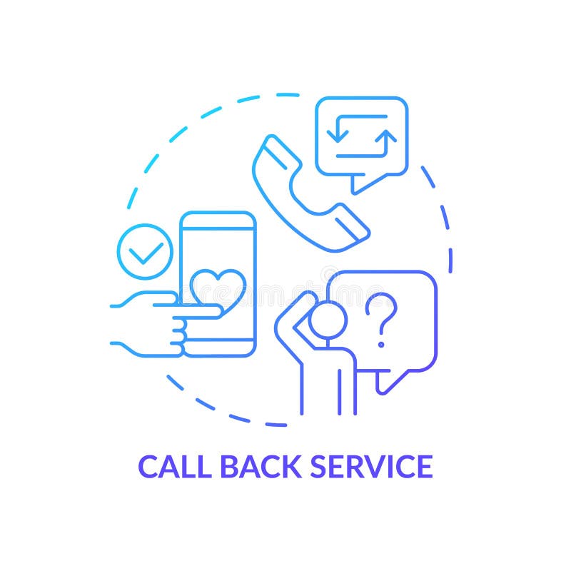 Call Back Option Gradient Linear Vector Icon Stock Vector ...