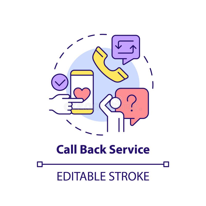 Call Back Service Concept Icon Stock Vector - Illustration of service ...