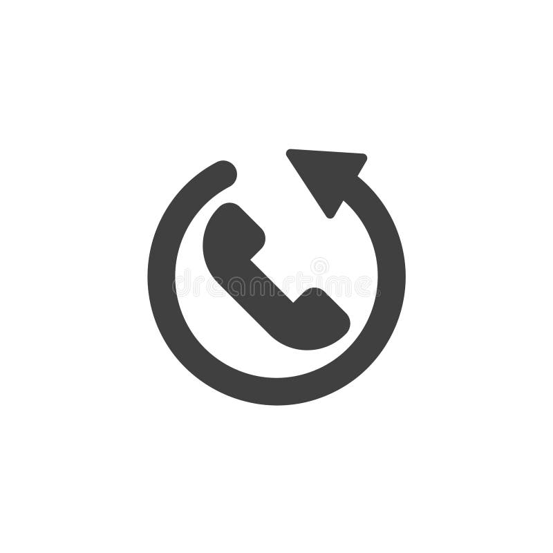 Call Back Option Gradient Linear Vector Icon Stock Vector ...