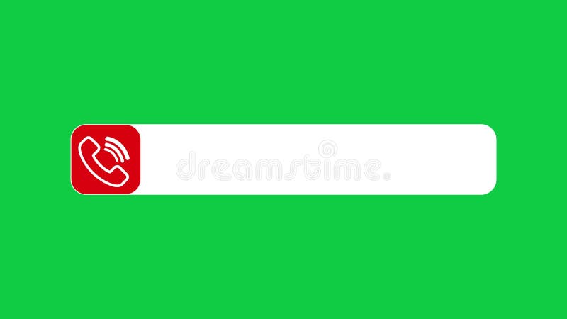 Call Bar Animation with Pointer on a Green Screen, Simple Animation of ...