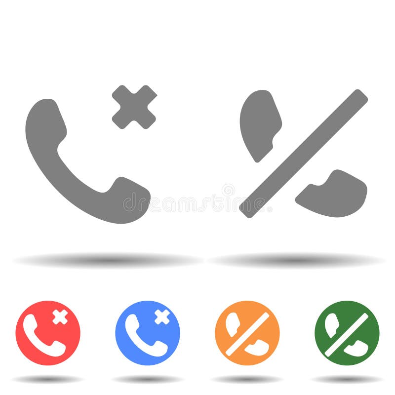 Call and Reject the Call Buttons Vector Icons. Green Yes and Red No ...