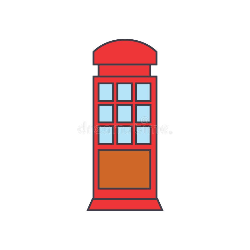 Call Box Line Icon Concept. Call Box Flat Vector Sign, Symbol ...