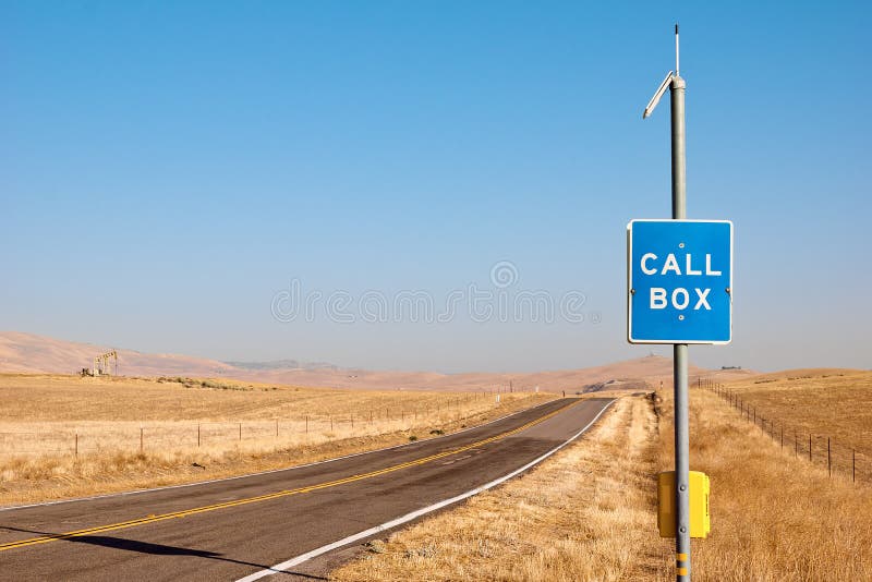 Call Box off Highway stock image. Image of helping, abandon - 65007957