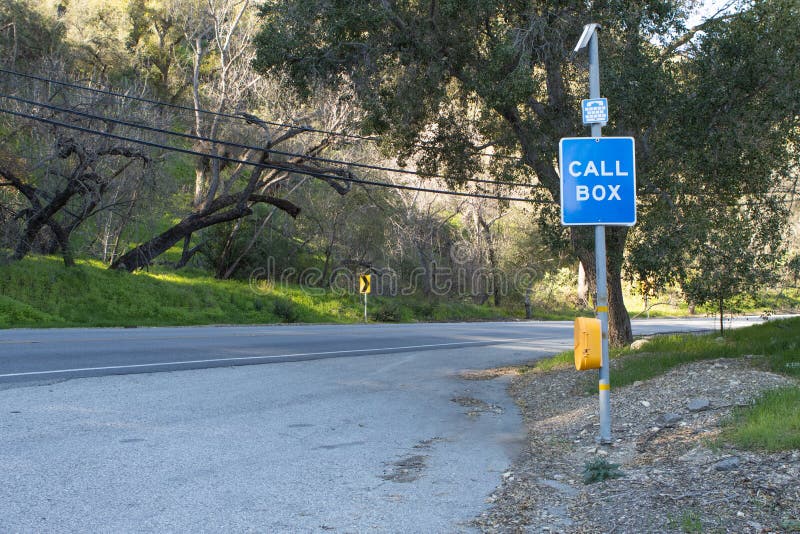 Call Box Sign on Side of the Highway Stock Image - Image of asphalt ...