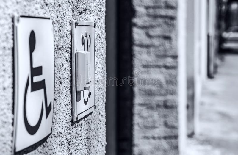 A Call Button for the Disabled Stock Image - Image of invalid ...