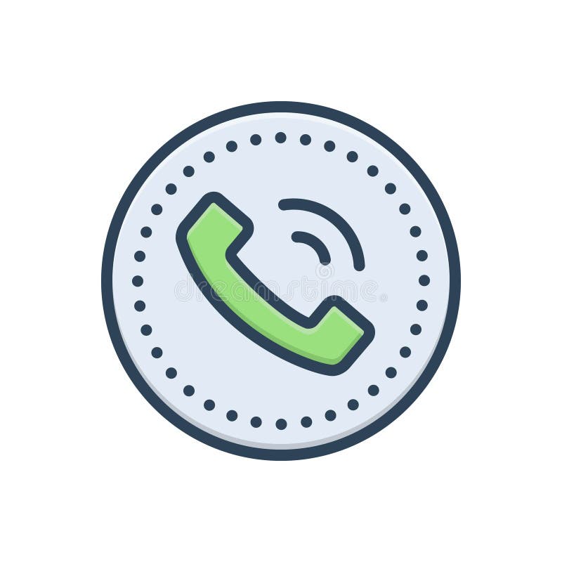 Color Illustration Icon for Call Button, Call and Communication Stock ...