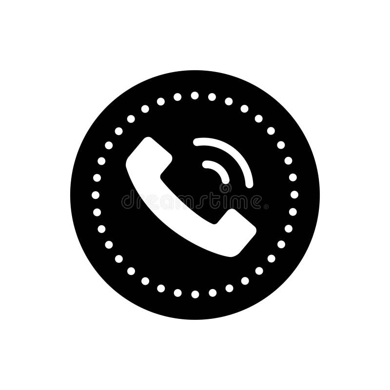 Black Solid Icon for Call Button, Call and Electronic Stock ...