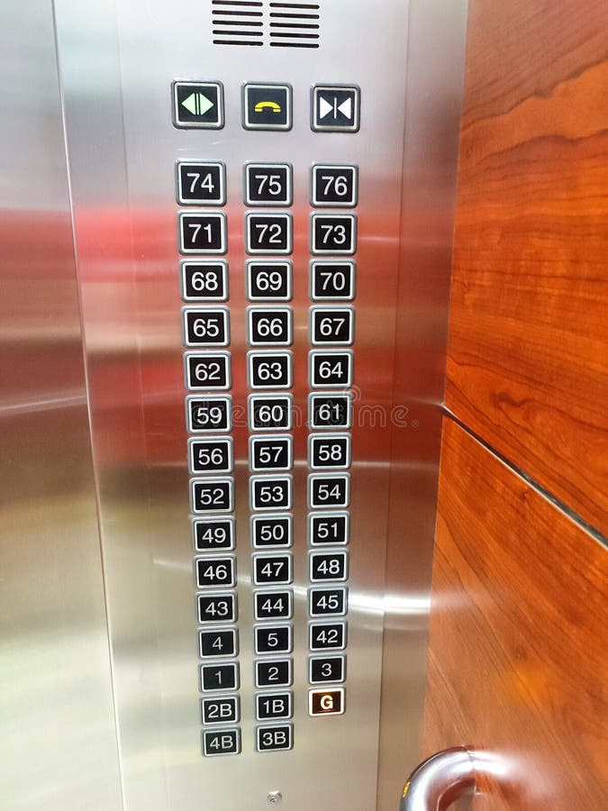 Call Button on the Lift Elevator Stock Photo - Image of ceiling ...