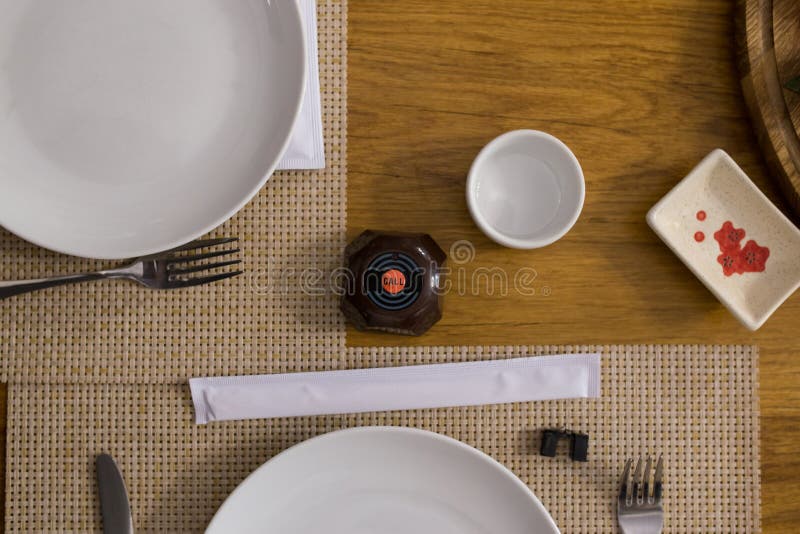 Call Button for Serving in Restaurant. Serve Table in Cafe Stock Image ...