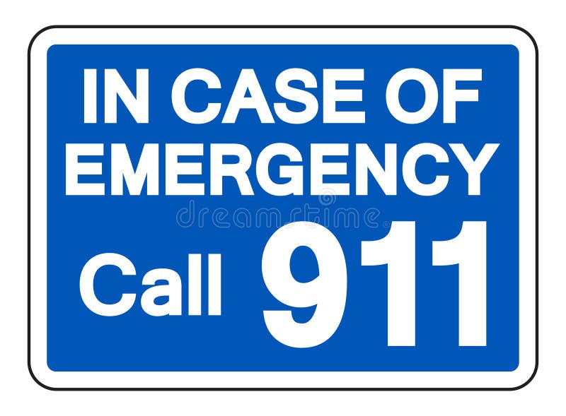Call 911 in Case of Emergency Symbol Sign, Vector Illustration, Isolate ...