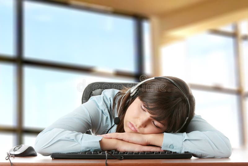 Sleeping in call center stock photo. Image of happy, customer - 11836454