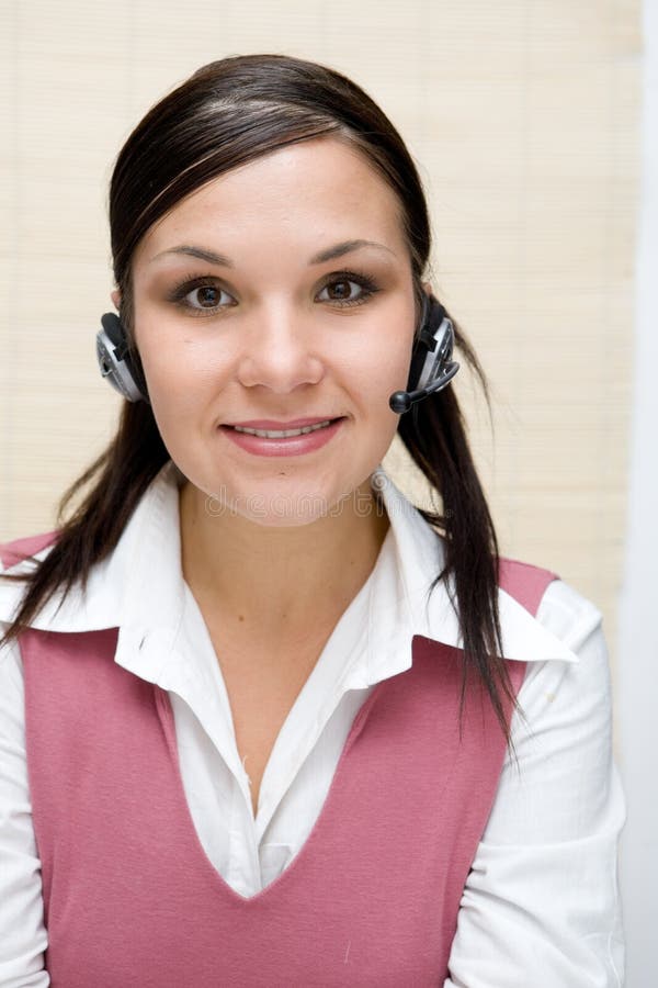 Businesswoman Working in a Call Center Stock Image - Image of call ...