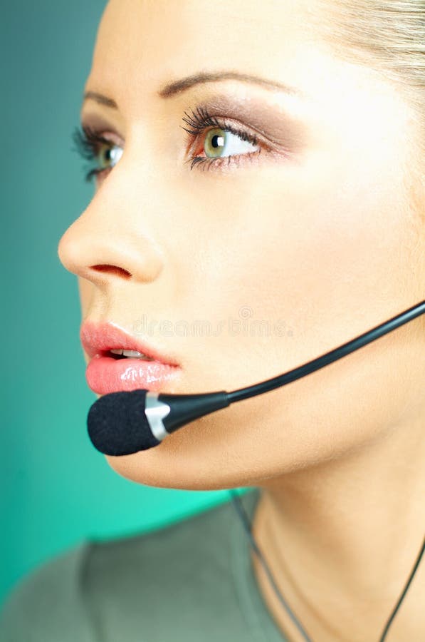 Call Center Agent stock photo. Image of beautiful, agent - 590232