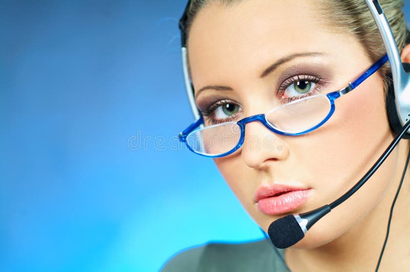 Call Center Agent stock photo. Image of beautiful, agent - 590232