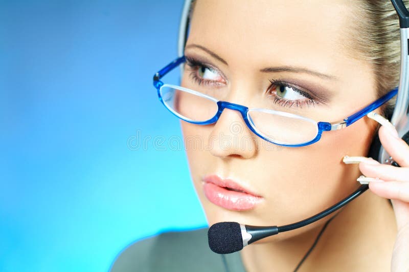Call Center Agent stock photo. Image of beautiful, agent - 590232