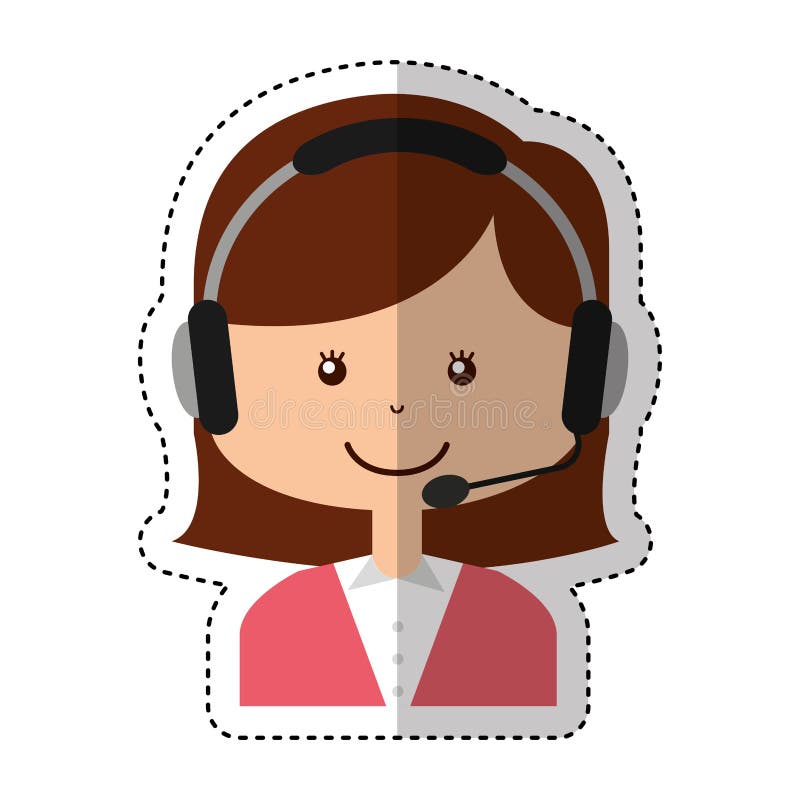 Call center agent avatar stock illustration. Illustration of business ...