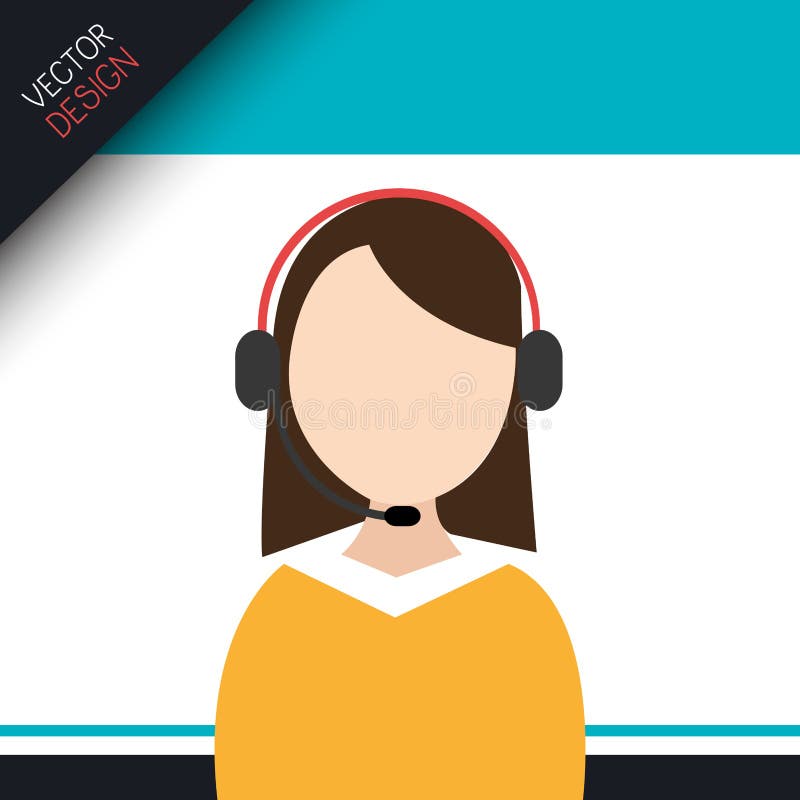 Call center agent stock illustration. Illustration of business - 67070119