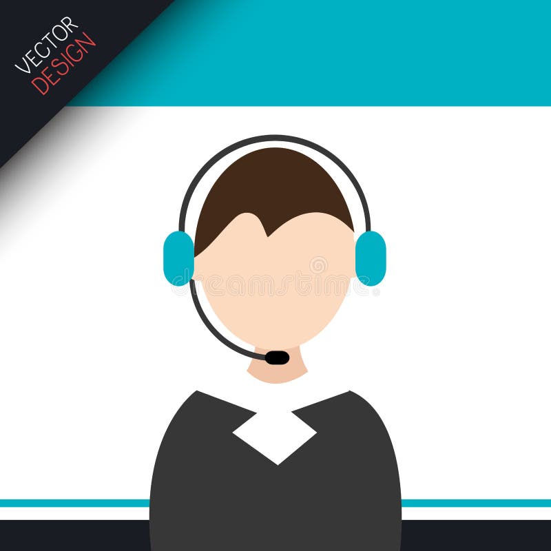Call center agent stock illustration. Illustration of person - 67070123