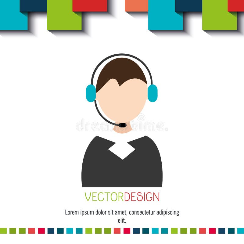 Call center agent stock illustration. Illustration of talk - 67070468