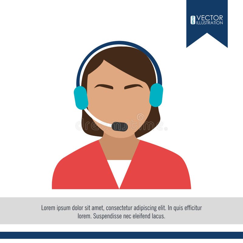 Call center agent stock illustration. Illustration of operator - 67071304