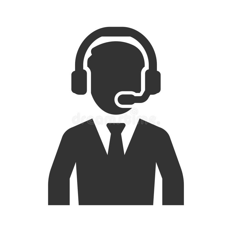 Call Center Agent Icon stock illustration. Illustration of call - 1862143