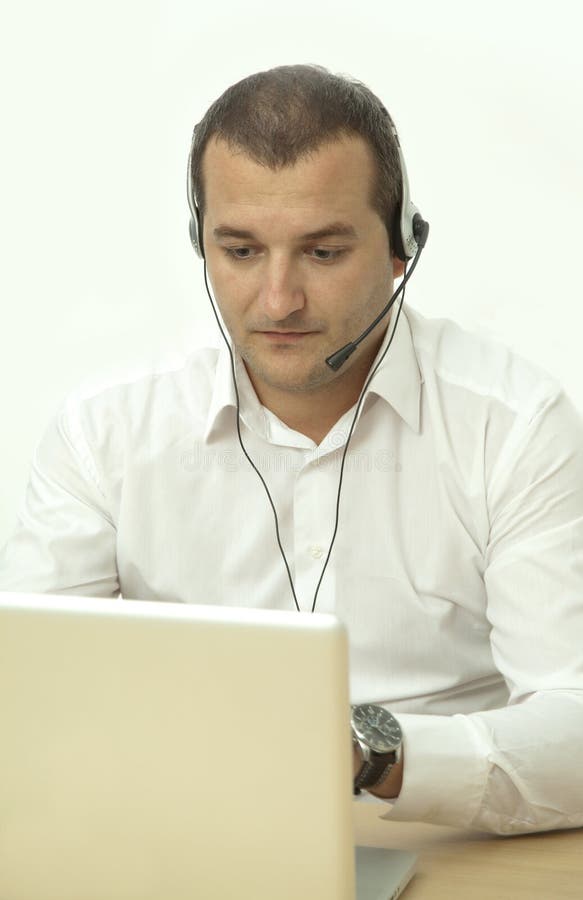 Call Center Agent stock image. Image of monitor, indoors - 60266757