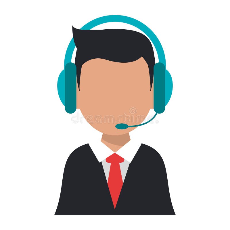 Call Center Agent Operator Avatar Stock Vector - Illustration of ...