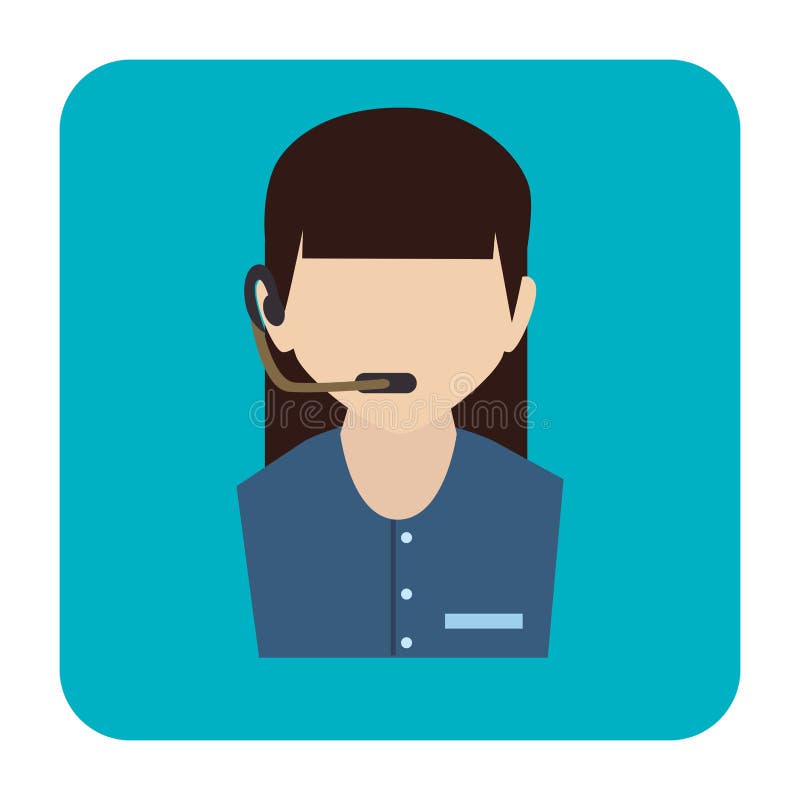 Call Center Agent Service Icon Stock Vector - Illustration of icon ...
