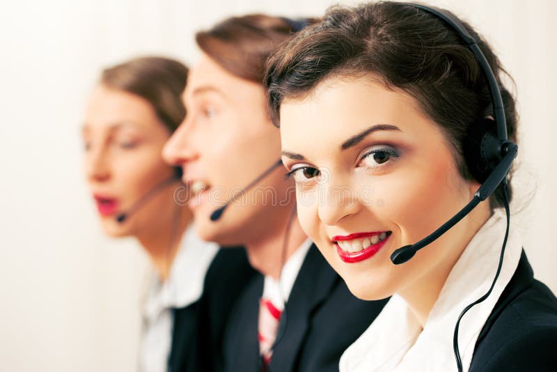 Call center agents stock image. Image of corporate, headset - 14642745