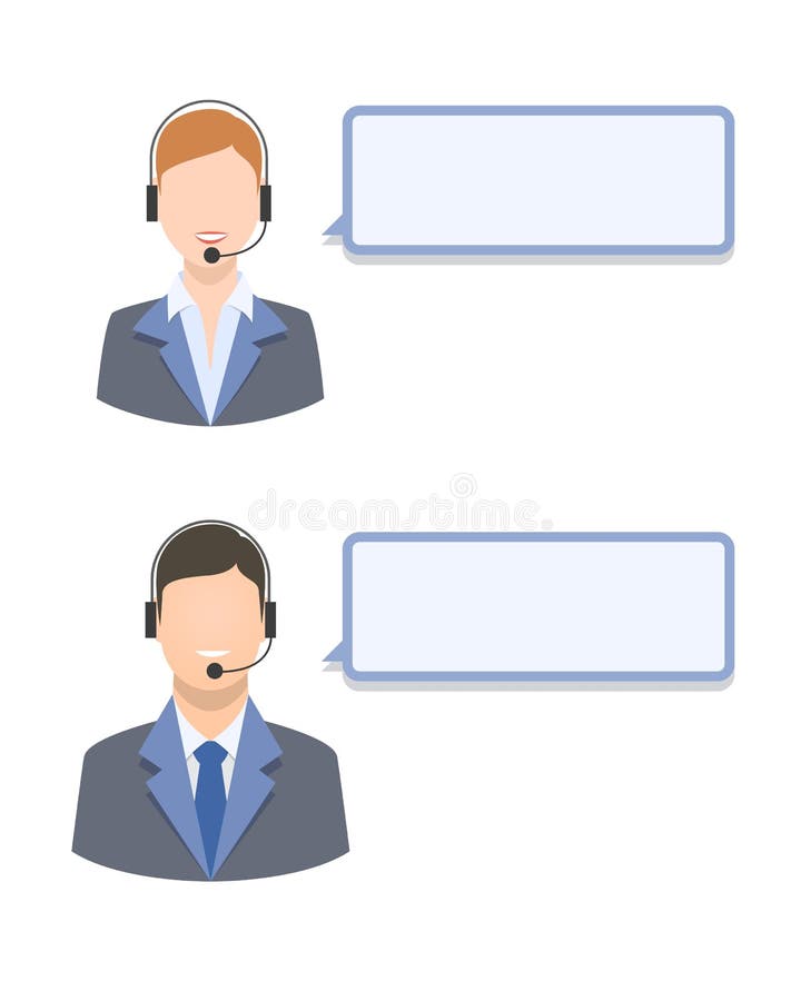 Call center agents stock vector. Illustration of internet - 36448518