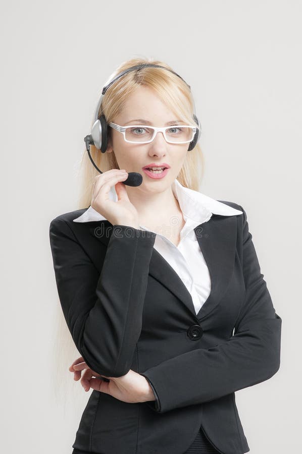 Phone Assistant And Administrator Woman In Office Stock Image - Image ...