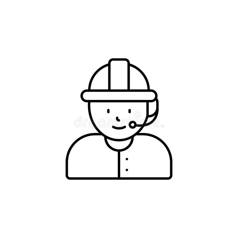 Avatar Engineer Outline Icon. Signs and Symbols Can Be Used for Web ...
