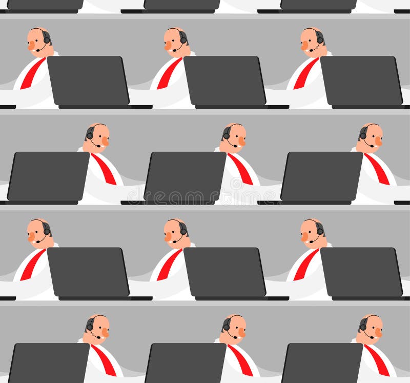 Call Center Background. Call Center Worker Pattern Seamless Stock ...