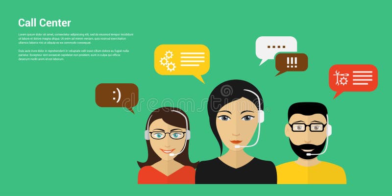 Call center banner stock vector. Illustration of internet - 65919934