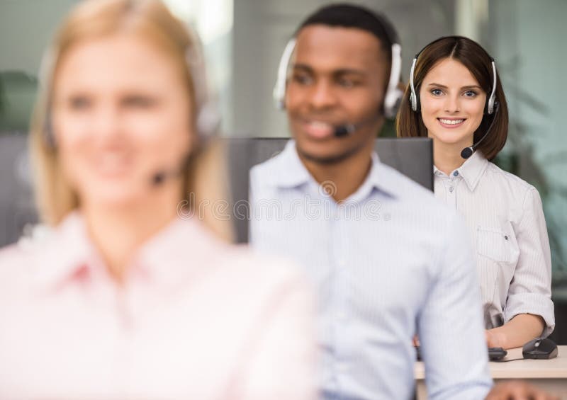 Call center stock image. Image of business, happy, operator - 55619117