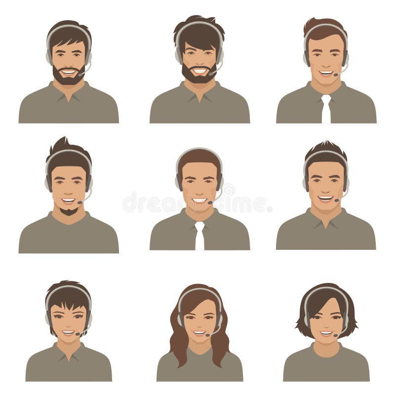 Vector Illustration of a Arabic Face Expressions Stock Vector ...
